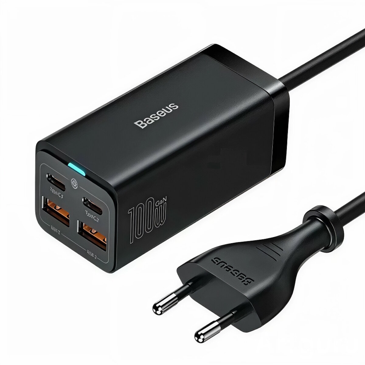 Зарядное устройство Baseus GaN3 Pro Desktop Fast Charger 2U+2C 100W EU Черный (CCGP000101)