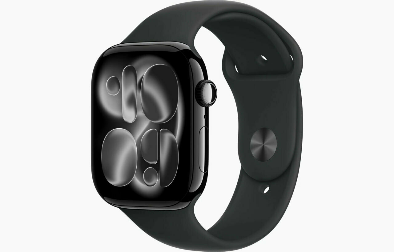 Умные часы Apple Watch Series 11 GPS 46 мм Jet Black Aluminium Case with Black Sport Band, размер ремешка M/L