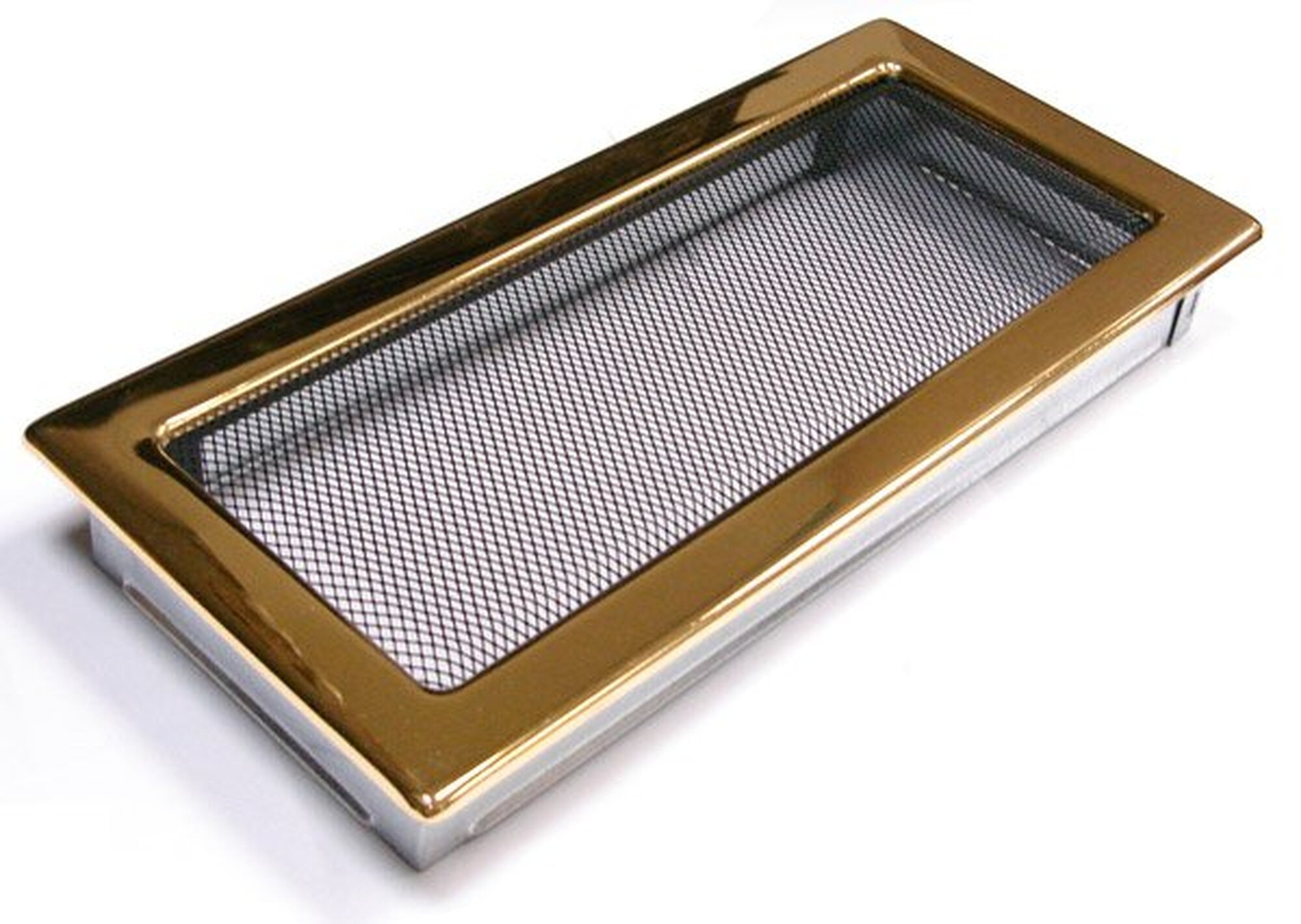 Вентиляционная решетка для камина Kratki (Польша) Полированное золото 17х37 см