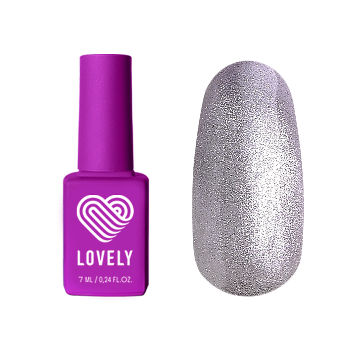 Гель-лак Lovely Moon Light ML05, кошачий глаз, серебристый, 7 мл