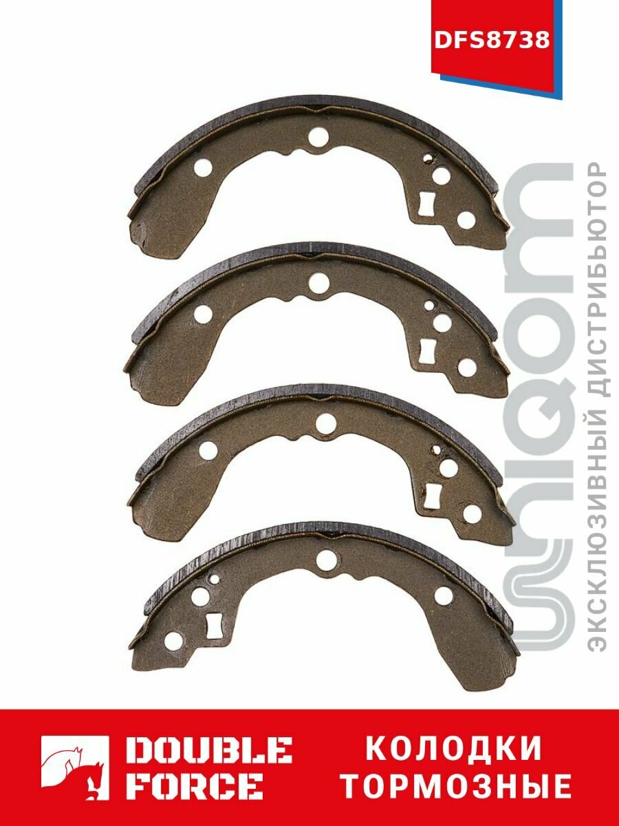 Колодки тормозные задние барабанные KIA RIO 2000 - 2005 Double Force DFS8738
