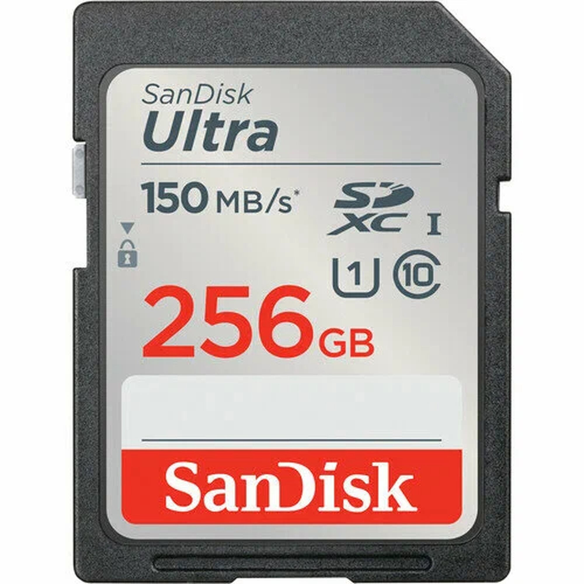 Флеш-карта SanDisk Ultra UHS-I, 256GB, SDXC, Class 10, скорость чтения 150MB/s