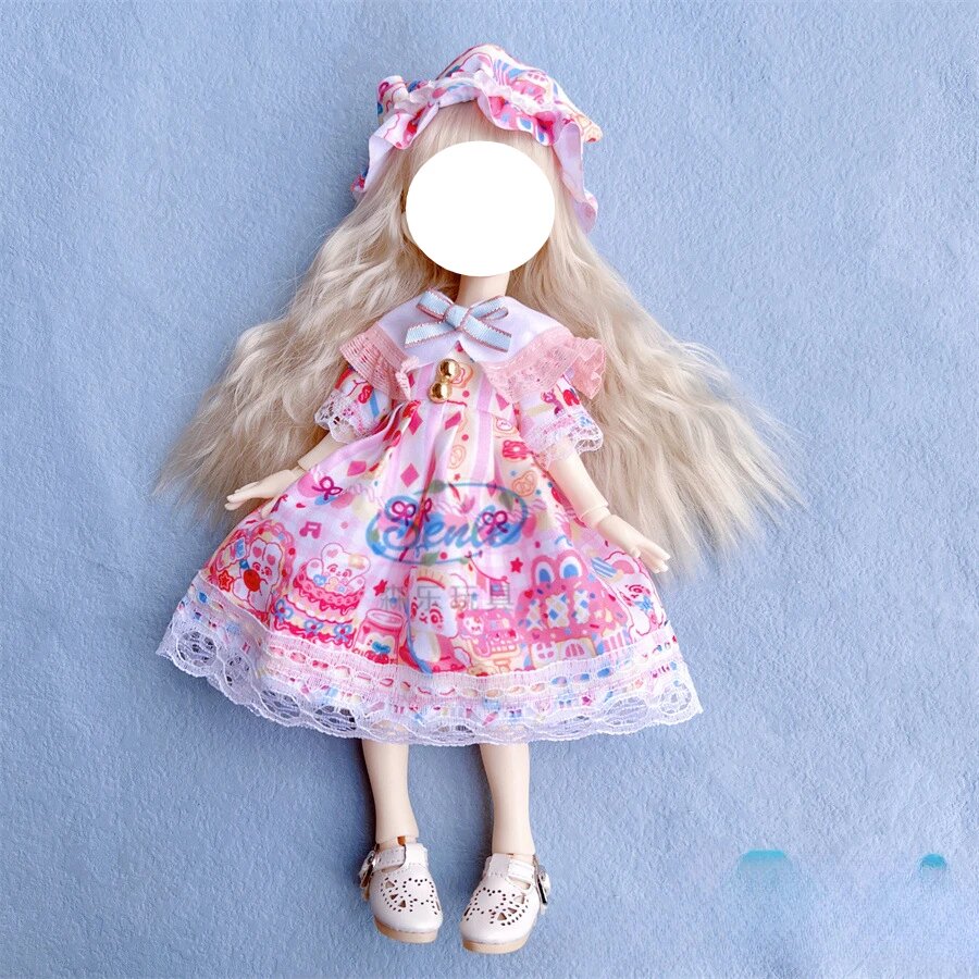 Кукла BJD 30 см в розовом платье KK-62