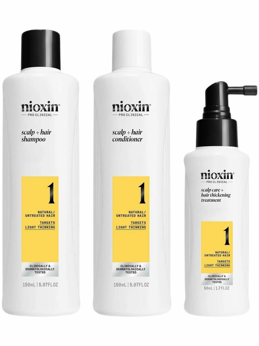 Nioxin System Набор для тонких натуральных волос (Система 1) 1 Kit 150 мл+150 мл+50 мл