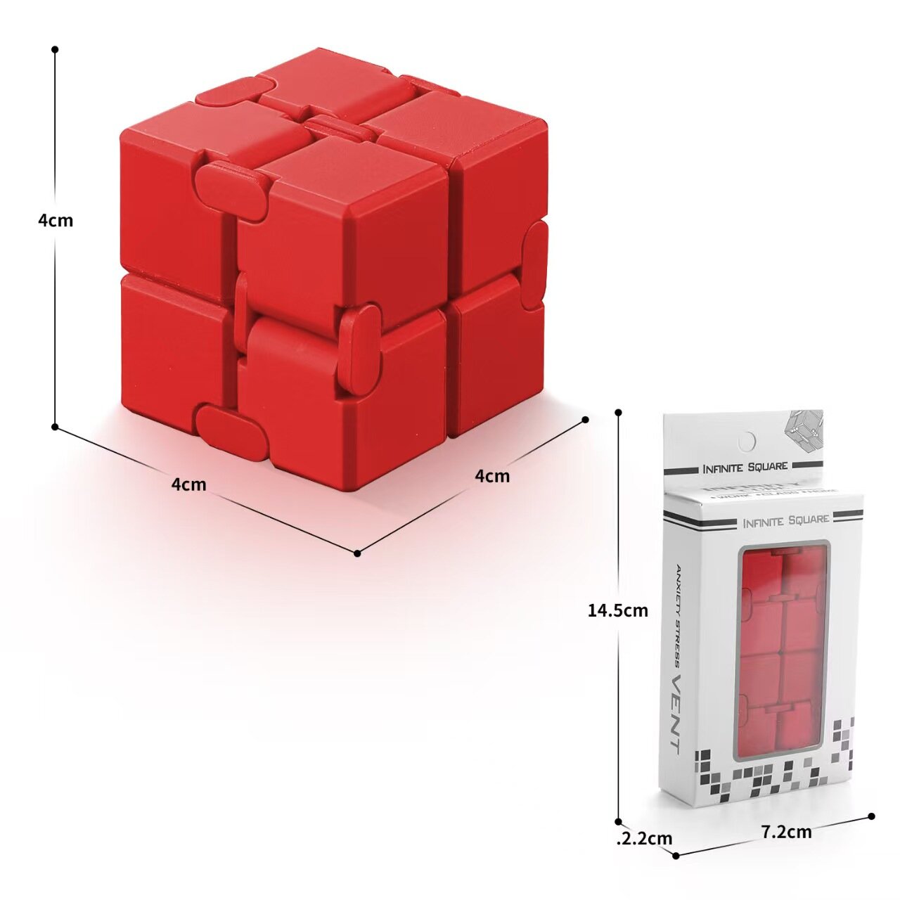 "Infinite Cube” Relaxation Magic, устойчивый к сжатию, золотой, 155 грамм, Материал из алюминиевого сплава