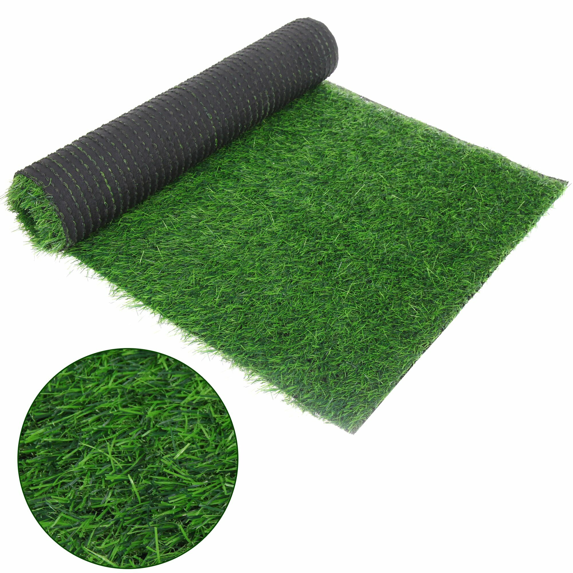 Газон декоративный «Fluffy grass» 0.5х1 м, ворс 30 мм, сочная трава, мягкое покрытие из ПВХ