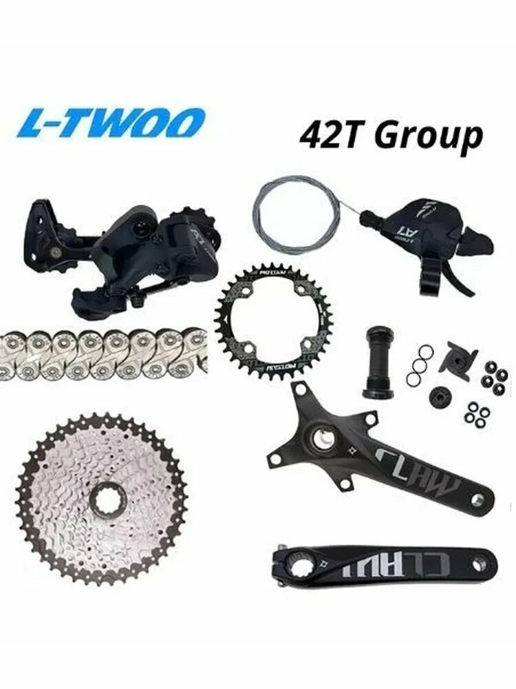LTWOO A7 1X10S Groupset Рычаг переключения переключатель SUNSHINE Кассета 42T NEWBIE Цепь PROWHEEL Коленвал с BB, MOTSUV 104BCD 30T