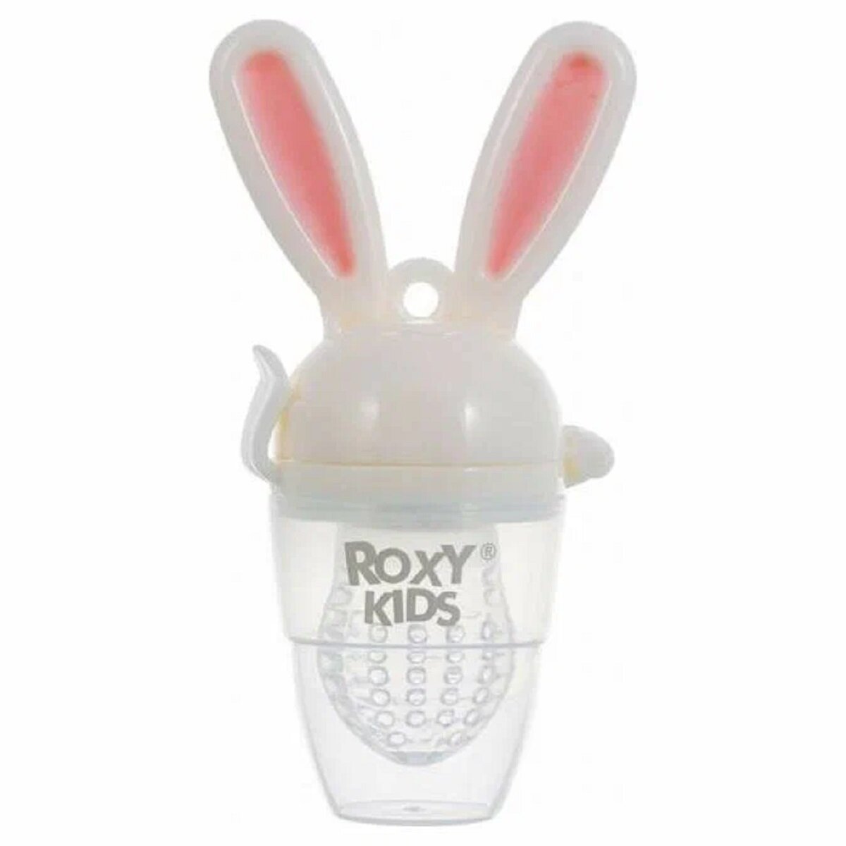 Ниблер для прикорма Roxy-Kids "Bunny Twist", розовый, силикон