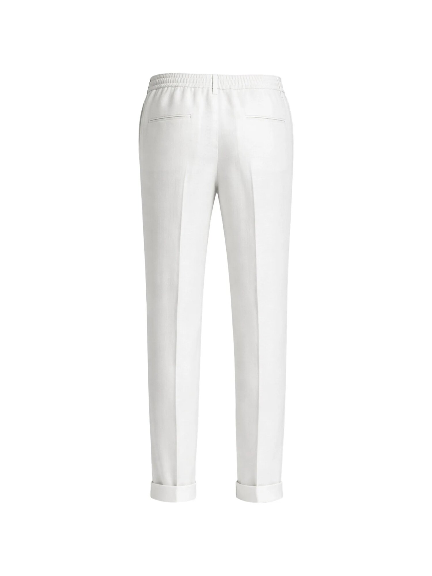 Брюки PESERICO Pleated drawstring trousers, размер 50, бежевый/белый — фото 1