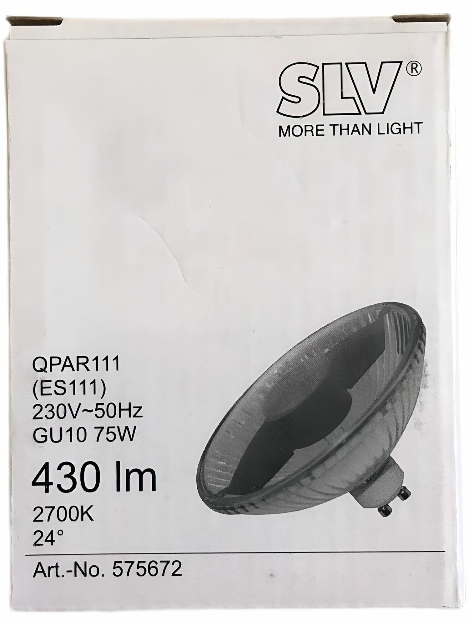Лампа галогеновая SLV ( Германия) ES111 GU10 75W с антибликом