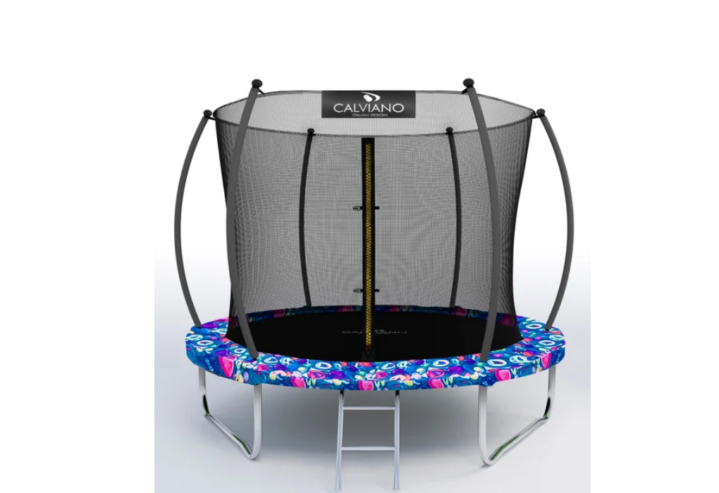 Батут Calviano Inside Master Smile 252 см - 8ft (внутренняя сетка, с лестницей)