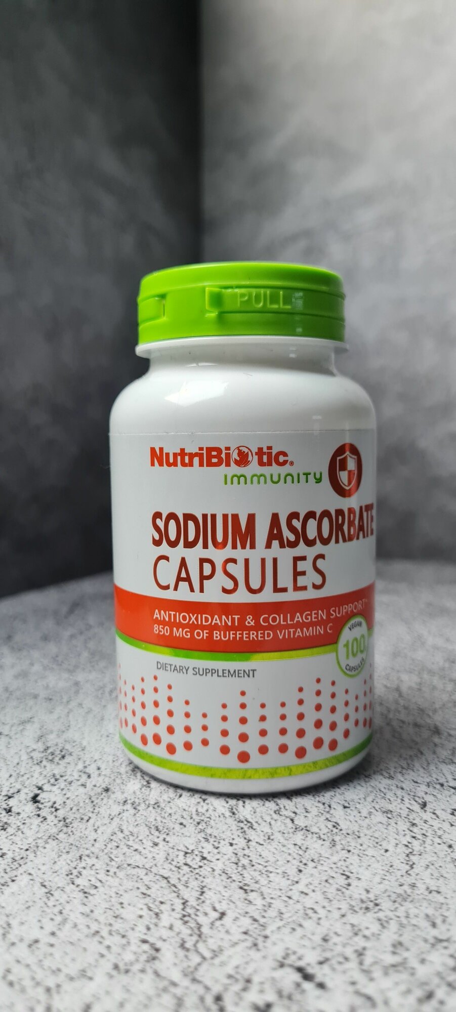 Nutribiotic Immunity sodium ascorbate 100 caps, Витаминно-минеральный комплекс Нутрибиотик аскорбат натрия 100 веганских капсул