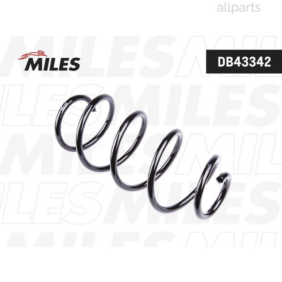 MILES DB43342 Пружина подвески VW POLO 09-/ SKODA RAPID 12- пер.
