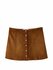 Юбка Miu Miu Waxed suede miniskirt, размер 42, brown