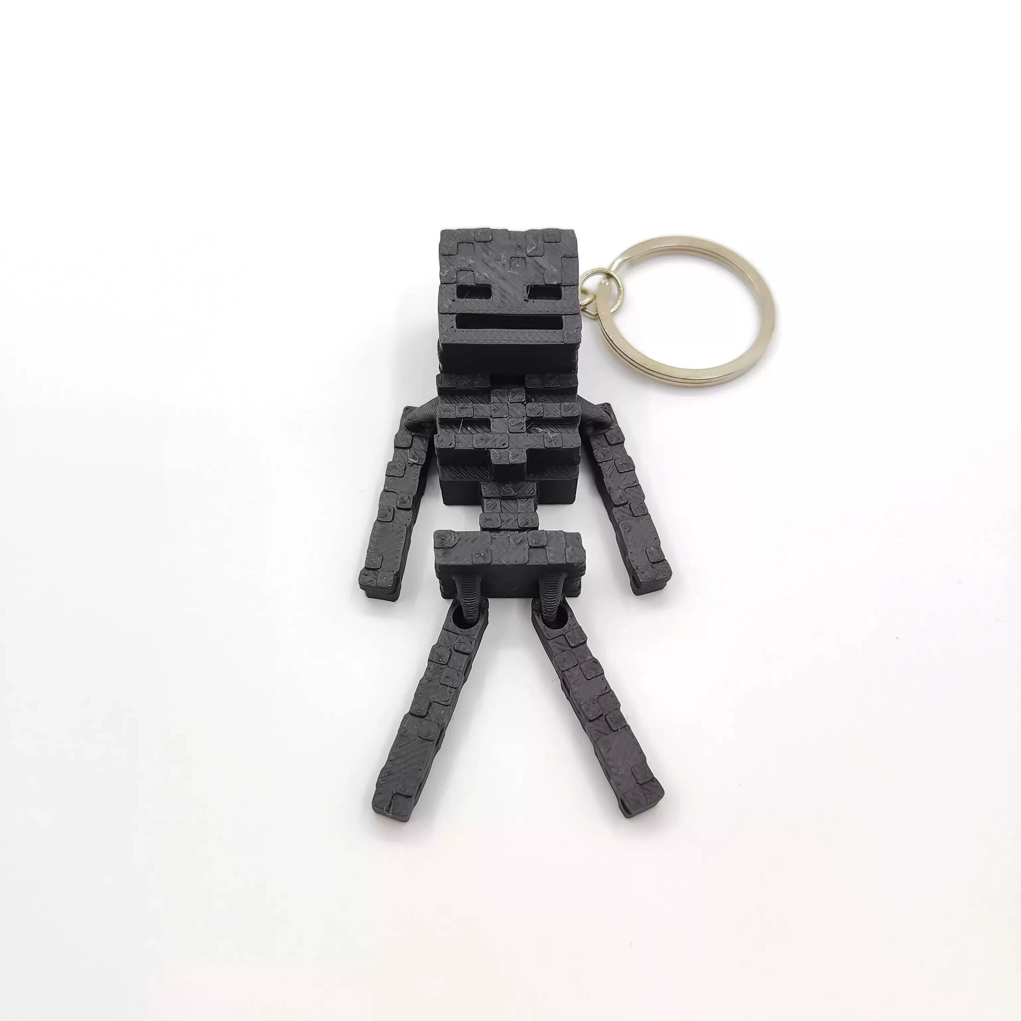 Миниатюрная фигурка крипера из Minecraft, 3D-печатная, игрушка-украшение, брелок-подвеска, мини-скелет Человек-скелет