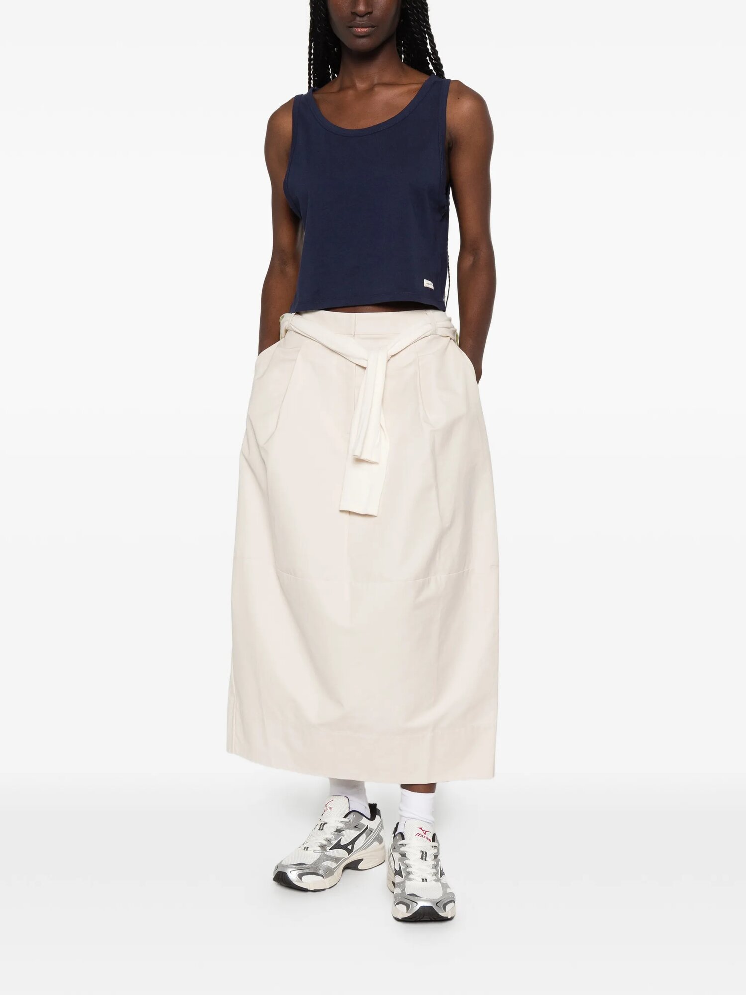 Топ Sporty & Rich Logo-patch tank top, размер 42 — фото 1