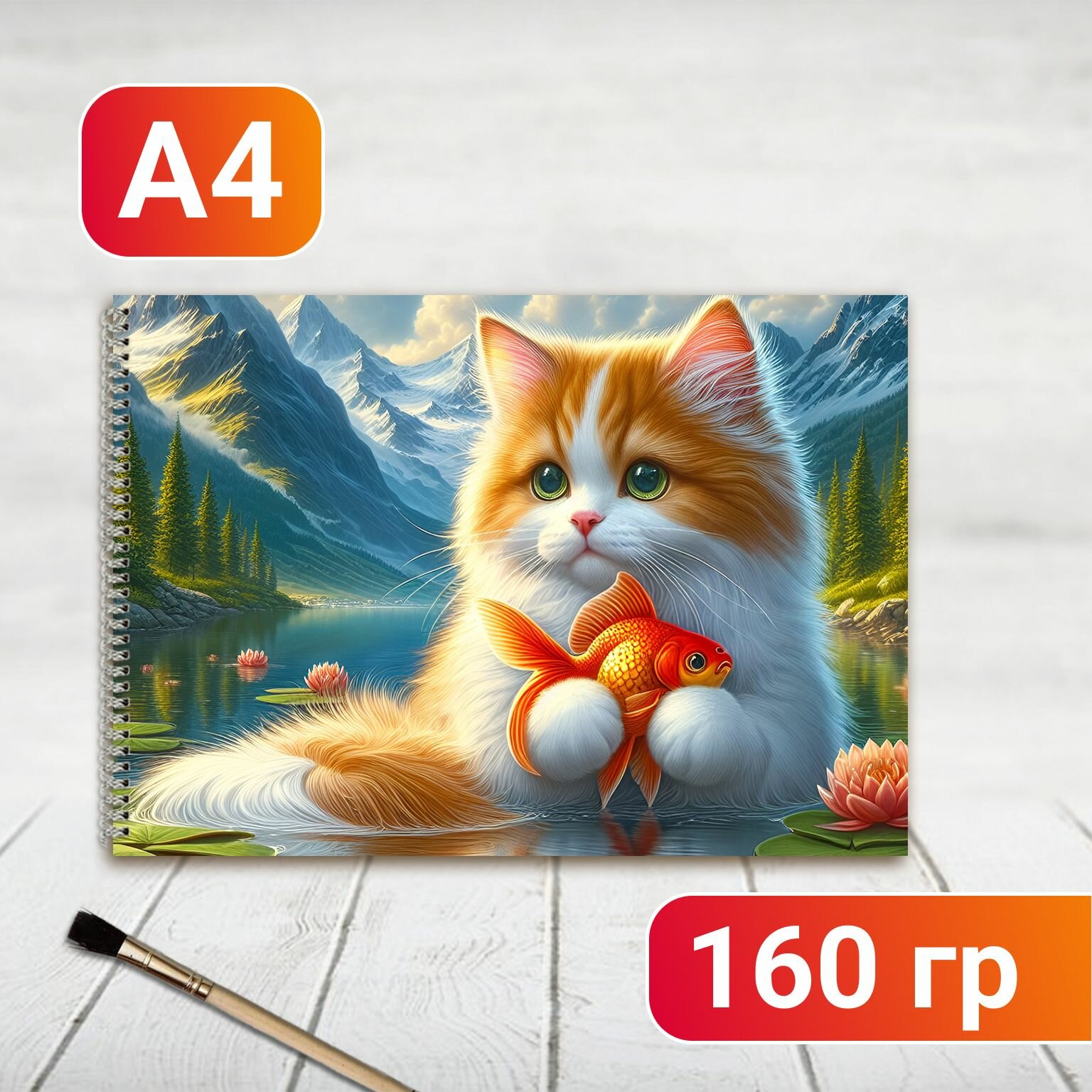 Альбом для рисования Котик