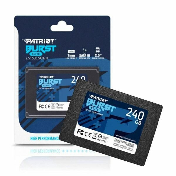 SSD накопитель Patriot Memory Burst Elite 240 ГБ (PBE240GS25SSDR)