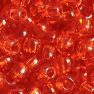 Бисер Preciosa 10/0 Красно-оранжевый прозрачный, 90050, 2 шт, по 5 г