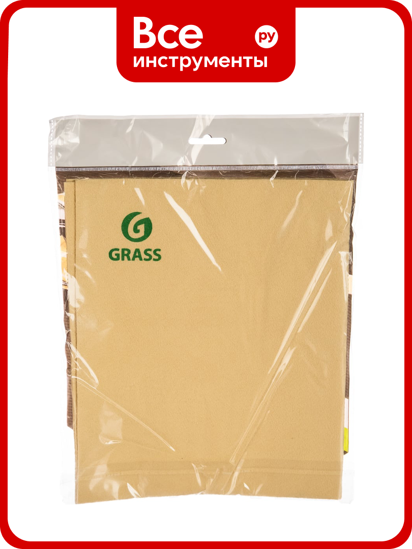 Салфетка замша Grass Алькантара IT-0322, бежевого цвета, из микроволокнистой замши, предназначена для ухода