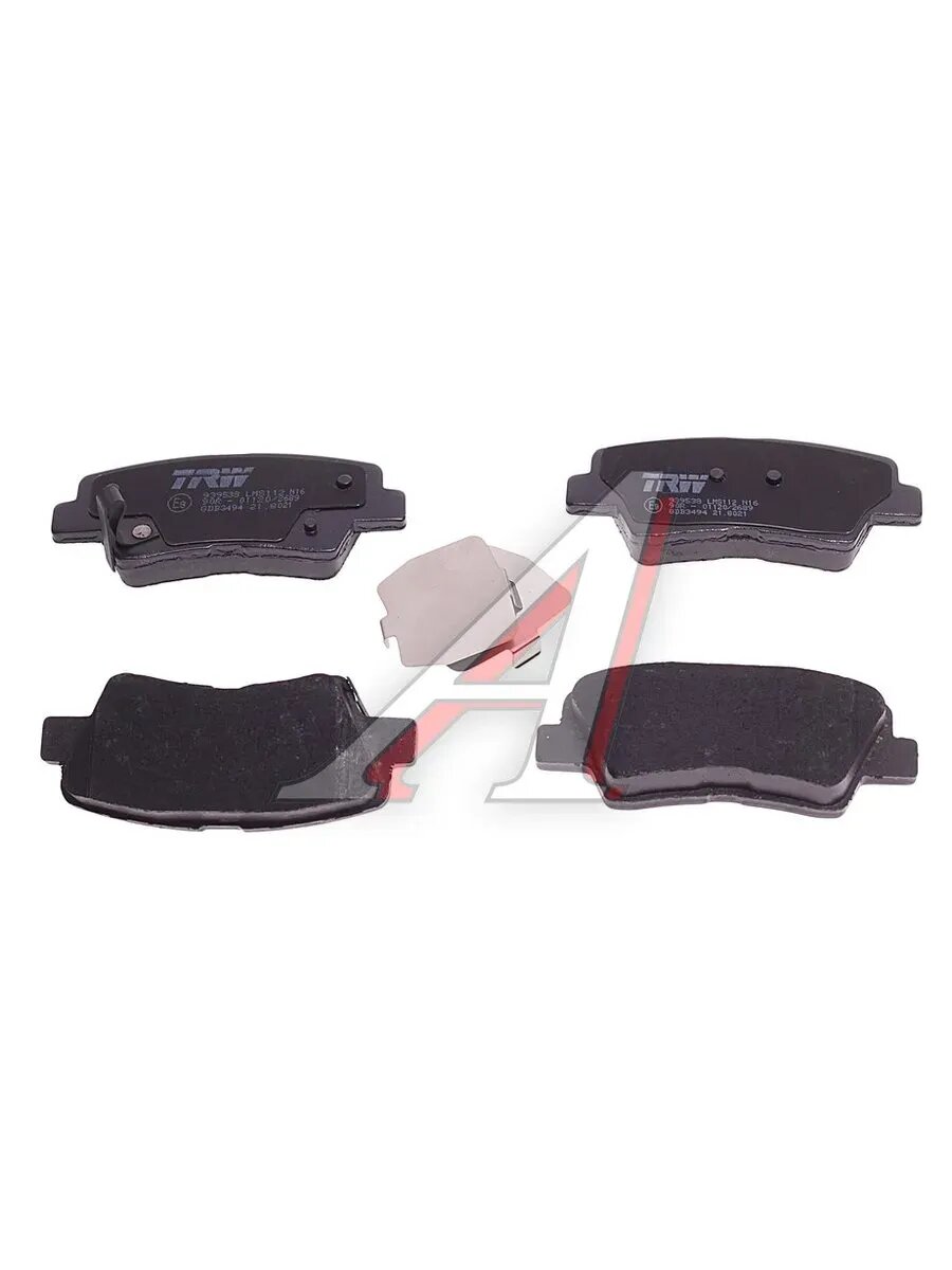 Колодки TRW для Hyundai Solaris, Kia Soul (задние, 4шт)