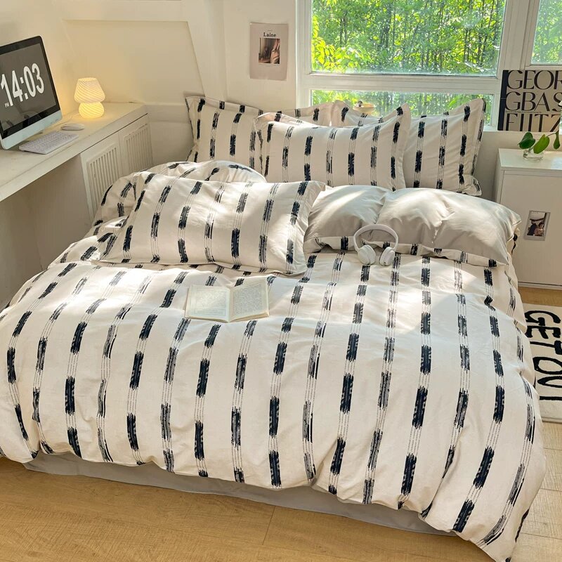 Комплект постельного белья Herrani Home Textiles класса А из утолщенного хлопка с начесом, четыре предмета, 100%