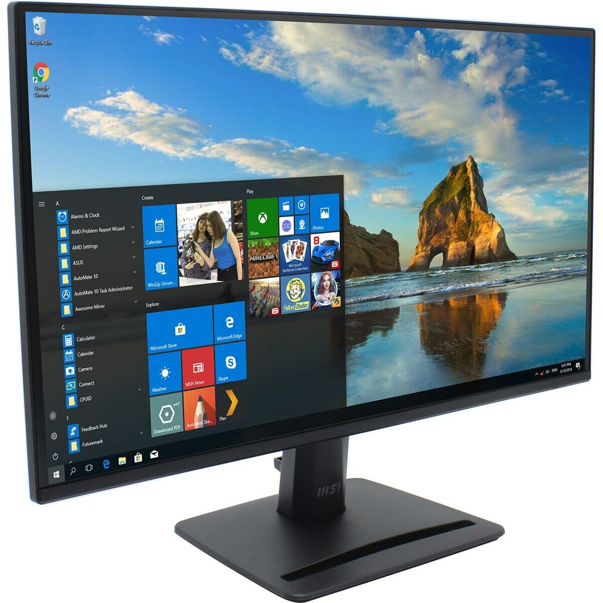 23.8" ЖК монитор MSI PRO MP242A E2 (LCD, 1920x1080, D-Sub, HDMI, DP)