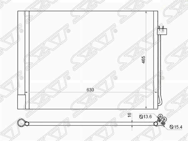 Радиатор SAT ST-BW70-394-0 кондиционера BMW X5 06-18 / X6 08-20