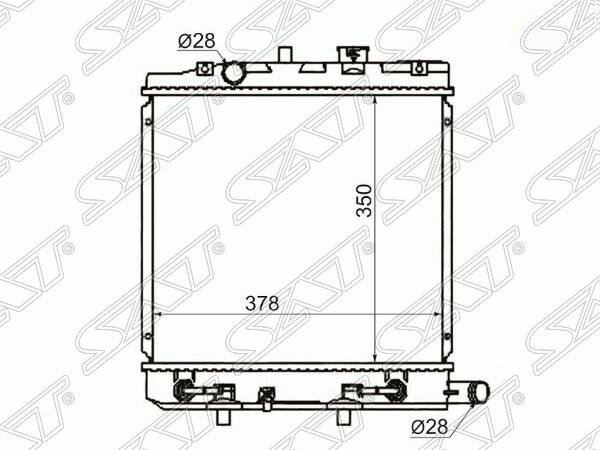 Радиатор Mazda Demio 96-02 / SAT MZ0004 Ford Festiva 96-99