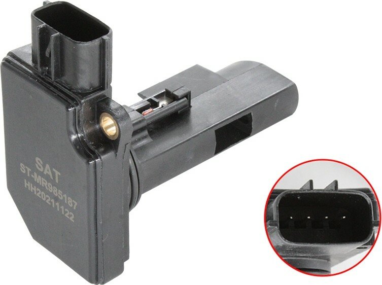 Датчик расхода воздуха SAT ST-MR985187 Mitsubishi Lancer 07-17 / Outlander 02-12