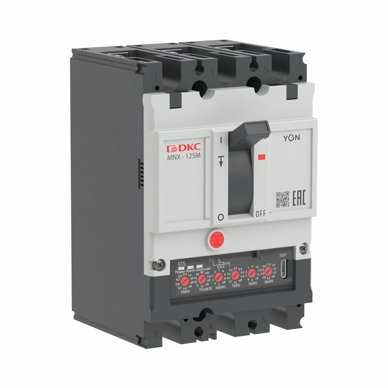 Выключатель автоматический 3P 63А 100кА pro MNX125M при AC415V расцепитель ETS YON MNX125M3PETS0063