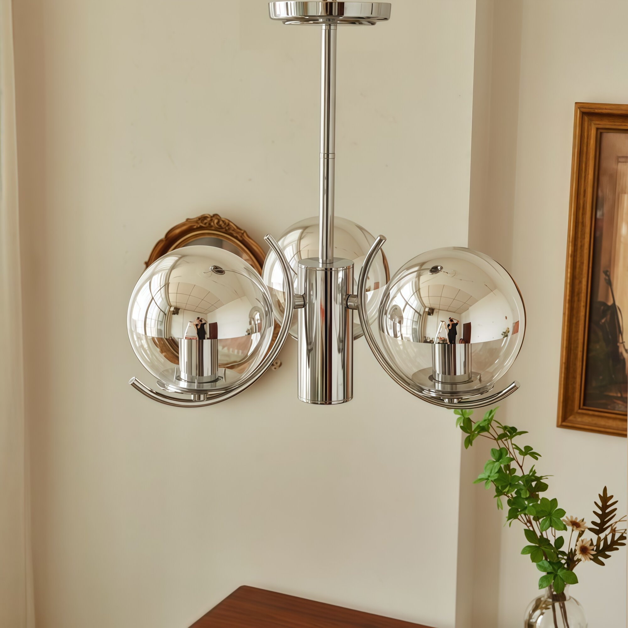 Люстра Clear Lighting "Магическая фасоль", светодиодная, 3 лампы, 5-20 м², серебристая