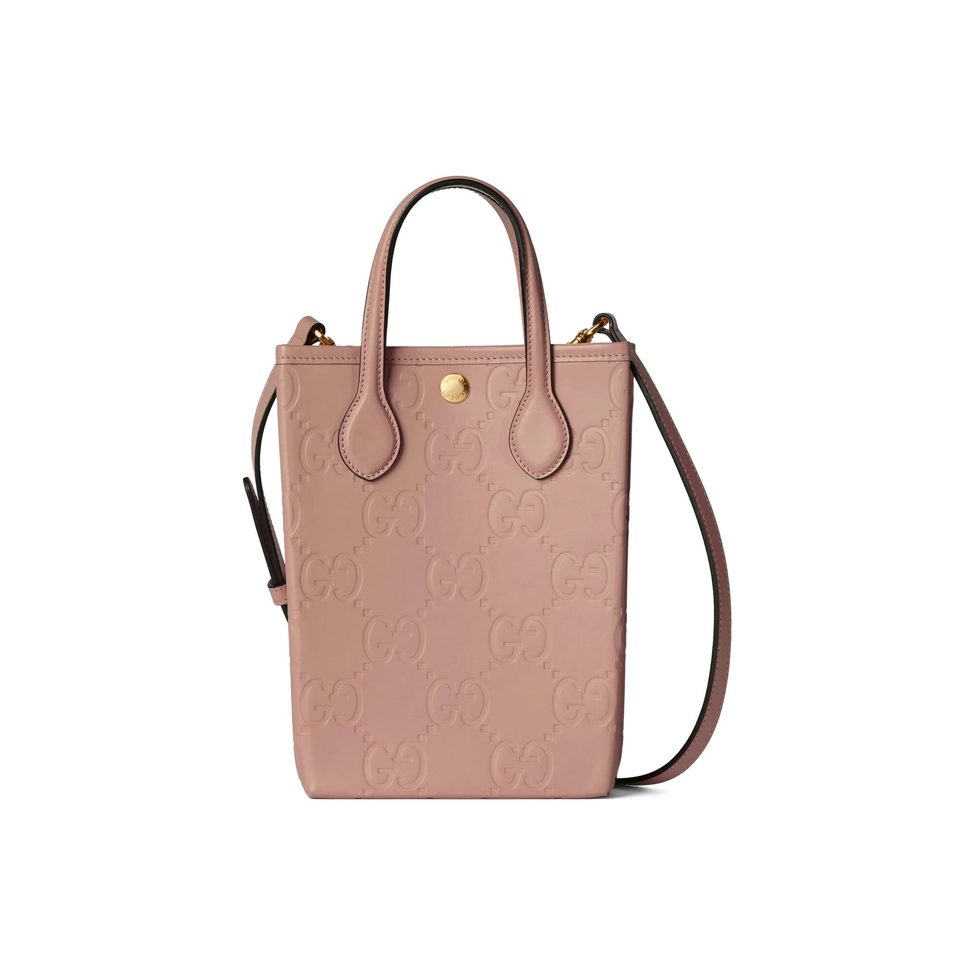 Сумка GUCCI, розовый/бежевый — фото 1