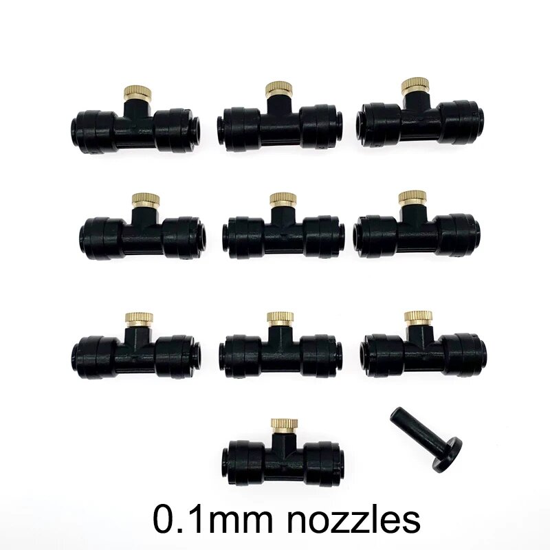 Форсунки для тумана 10 шт, черные, 0.1mm