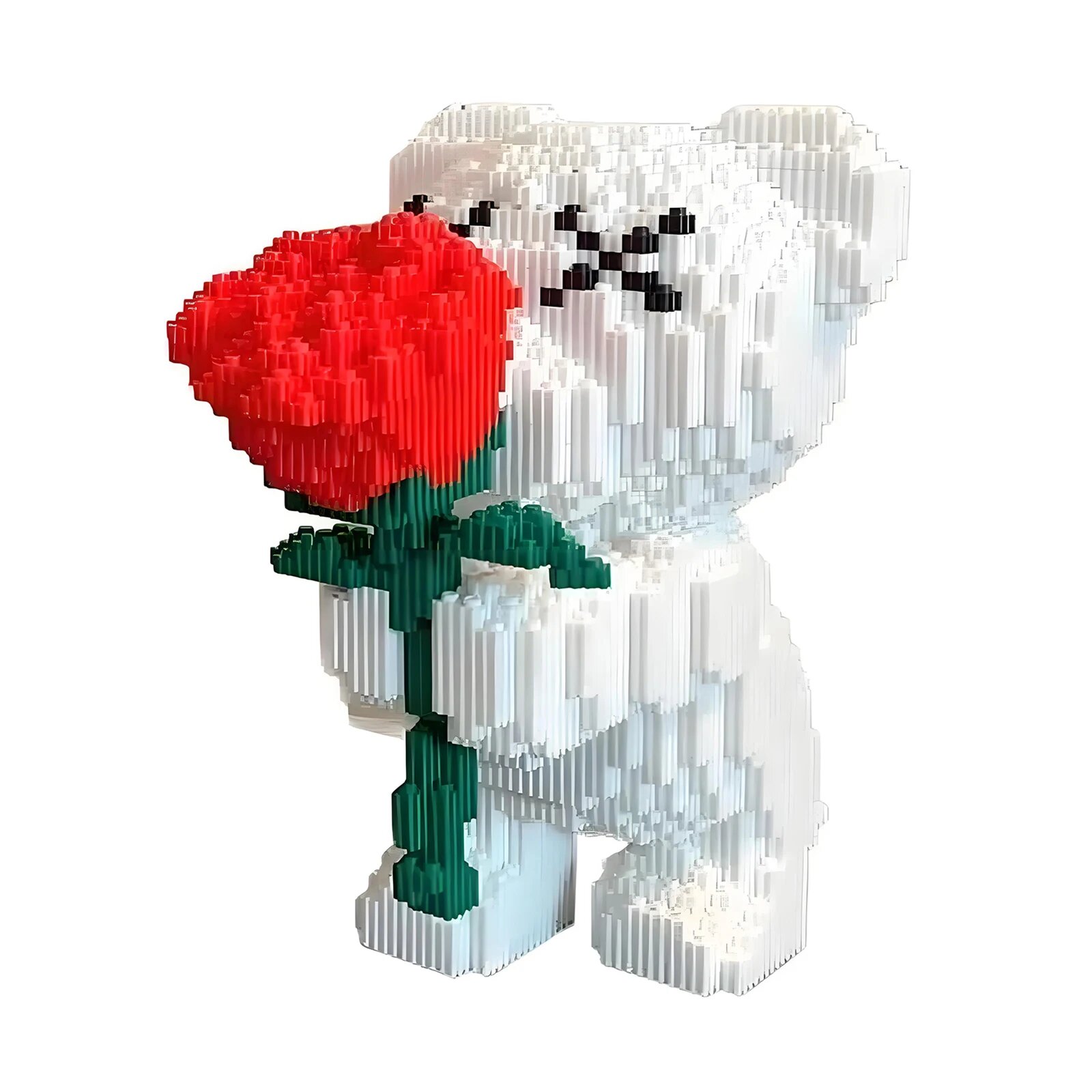 3D-пазл Медведь из микро-блоков Белый, WHITE