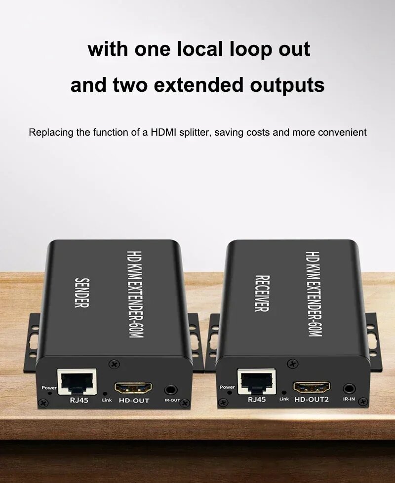 Qkens HDMI KVM-удлинитель 60м с EU Plug