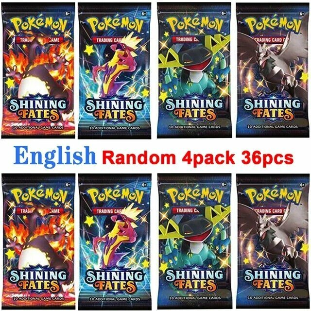 Коллекционные карты Pokemon 4 упаковки TAKARA TOMY 36pcs SHIN English
