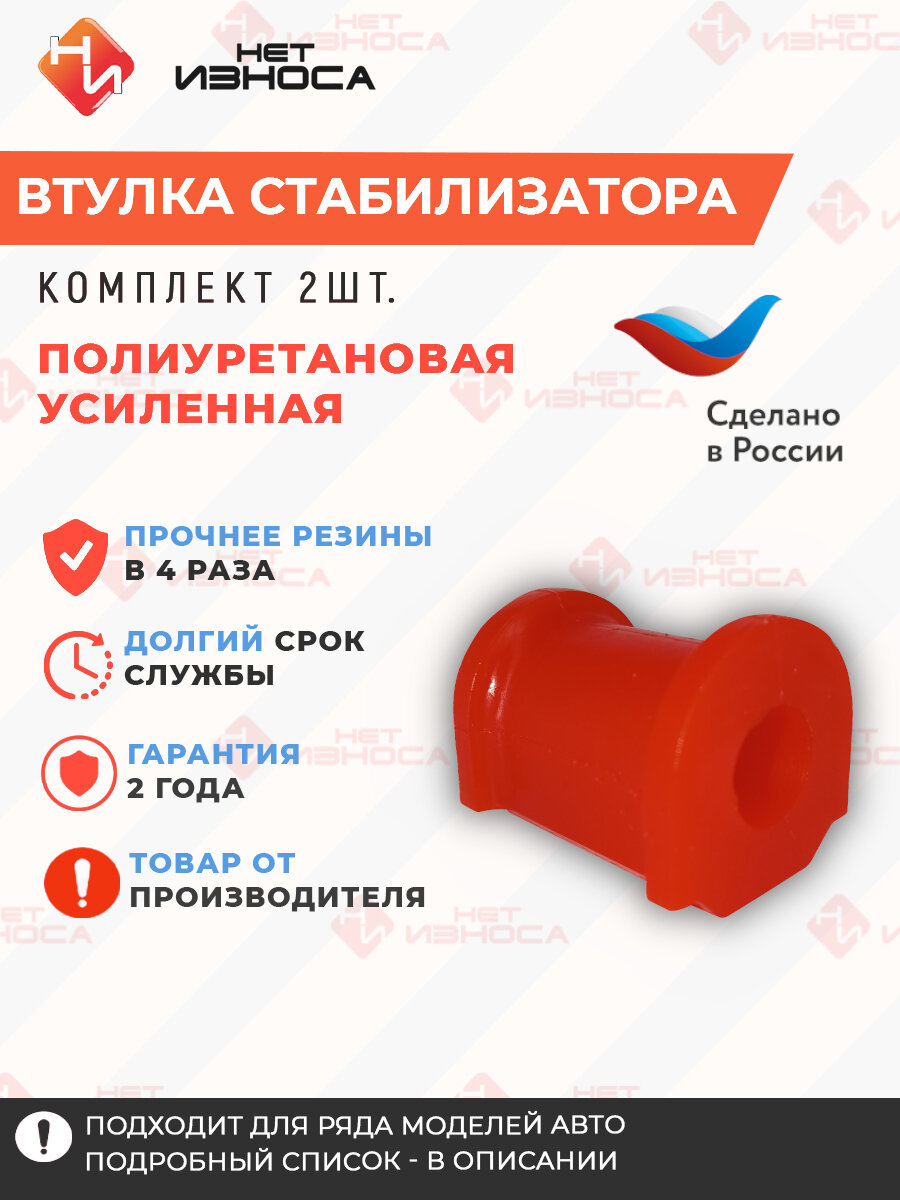Втулка стабилизатора передней подвески NB575-2 ID 17мм для а/м ВАЗ 2110