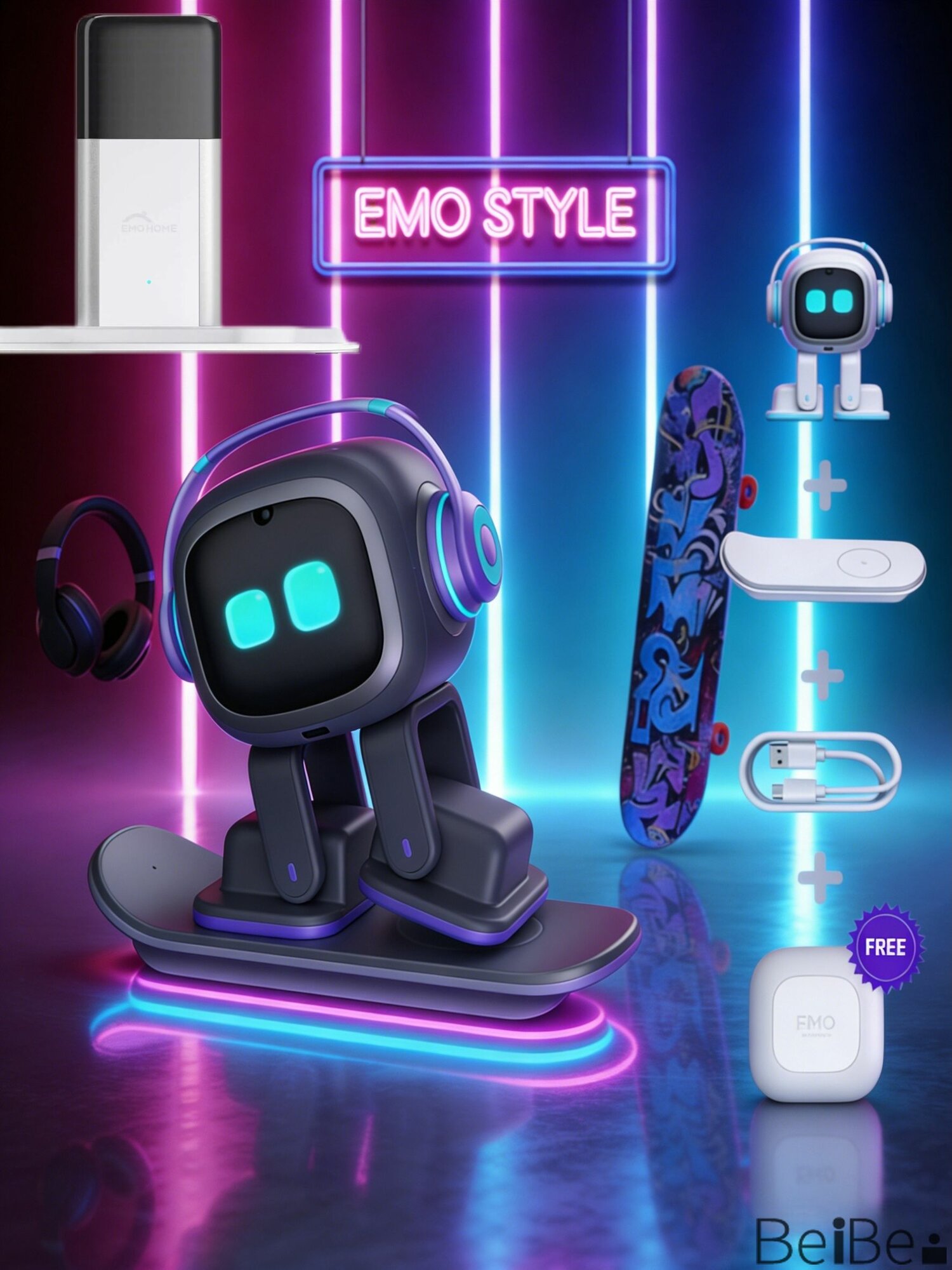 Интерактивная игрушка робот EMO с функцией распознавания речи и искусственным интеллектом