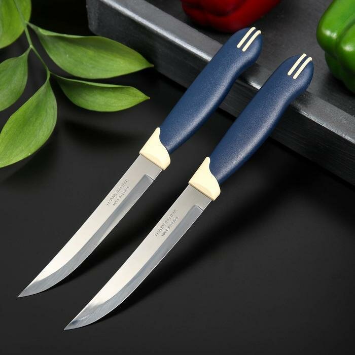 Нож кухонный Tramontina для мяса, Multicolor, лезвие 12,7 см, 2 шт