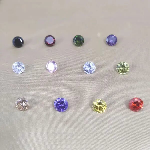Бусины из кубического циркония 12 цветов 4-8 мм 4.0mm 12pcs