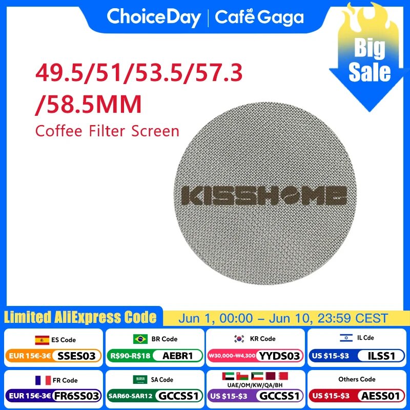 Фильтры для эспрессо KISSHOME, 1.0mm, 150 micron, 57.3mm