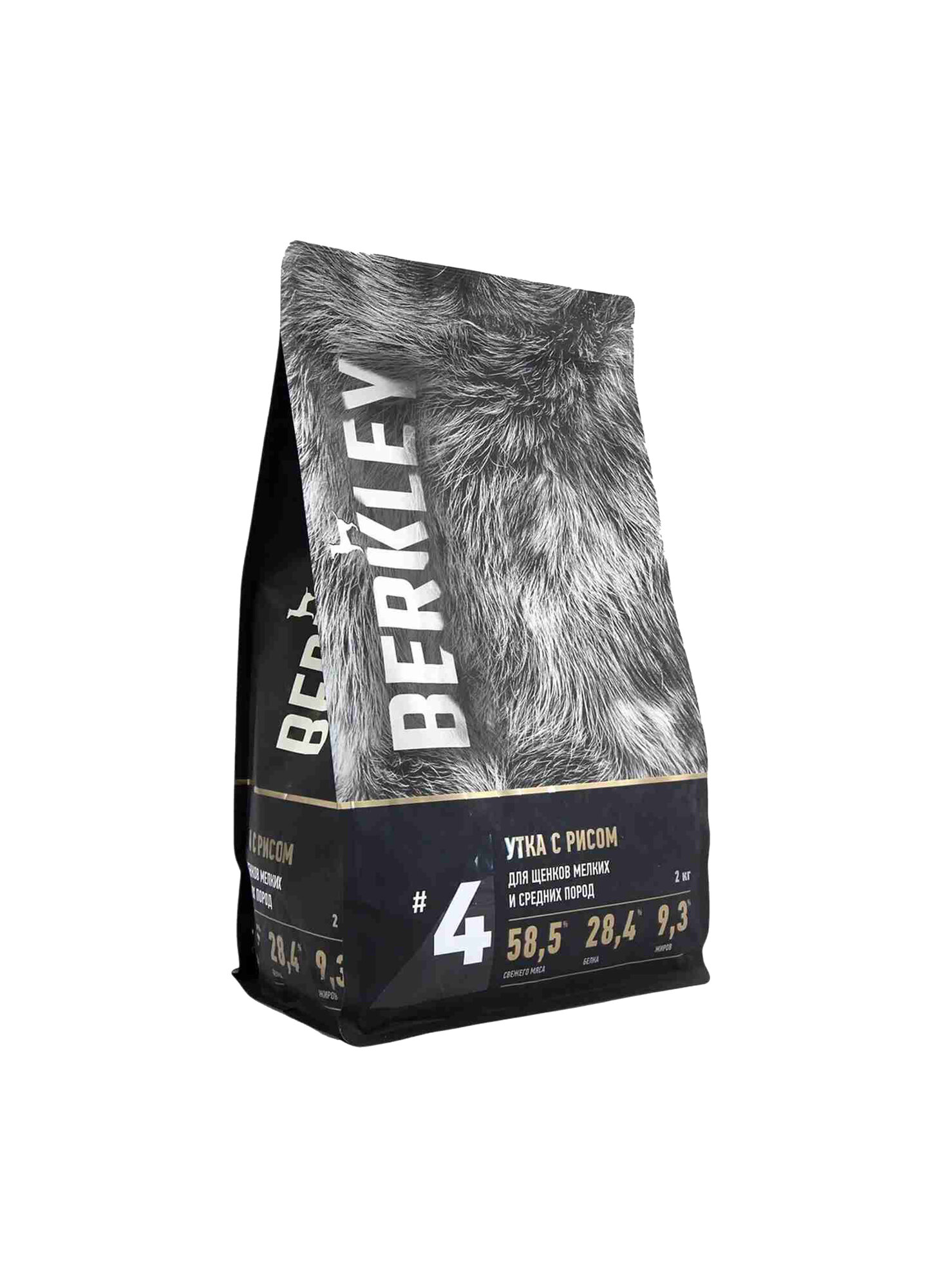 Berkley №4 сухой корм для щенков мелких и средних пород с уткой и рисом - 2 кг