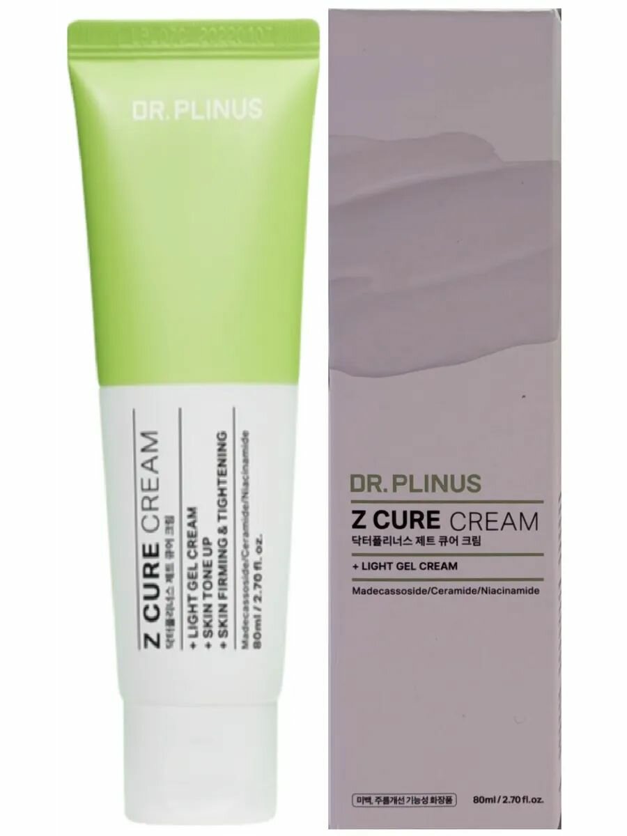 Успокаивающий крем-гель Dr.Plinus Z Cure Cream для восстановления и укрепления кожного барьера 80мл