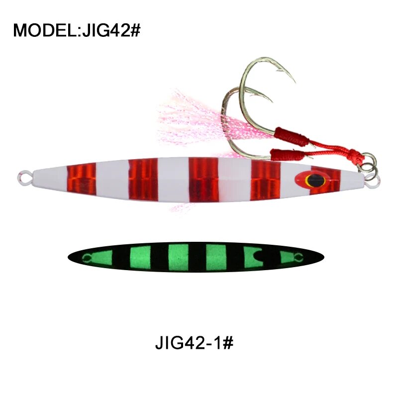 OBSESSION J42 микро-металлическая медленно тонущая джиг-приманка 40/60/80/110 г 60g, JIG42H-Red