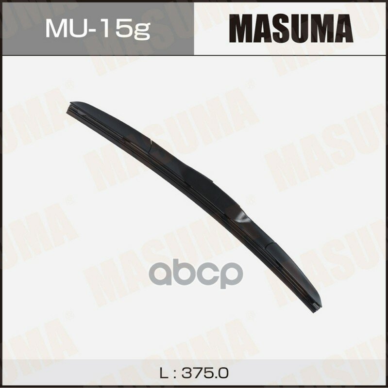 Дворник MASUMA 15' гибридный, крюк (375мм) (1/10/50) Masuma арт. MU15G