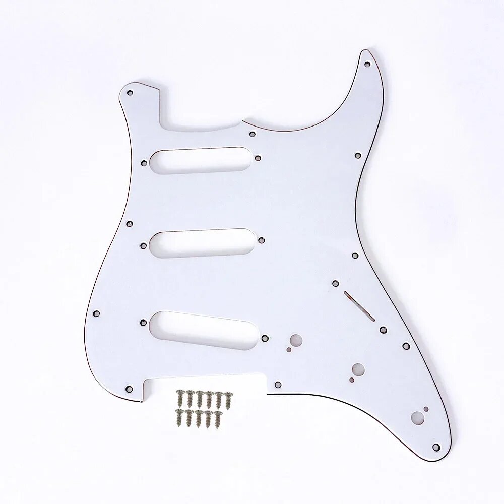 Защитная пластина для гитары SSS, White