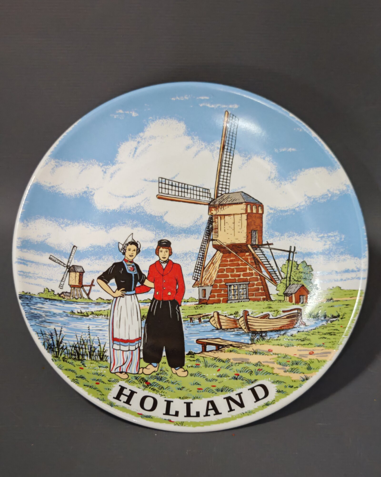 Декоративная тарелка "Holland", керамика, 19,5 см, голубая, 1 шт