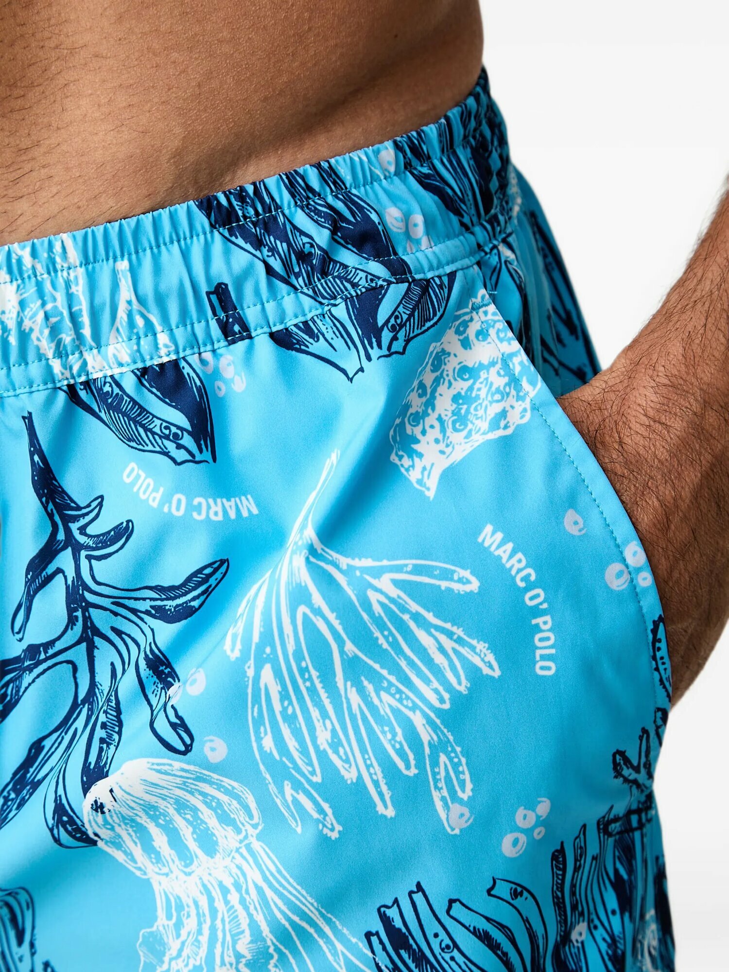 Шорты для плавания Marc O'Polo Graphic-print drawstring swim shorts, размер 48 EU — фото 1