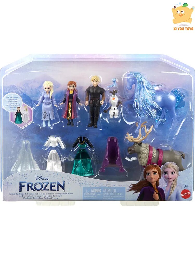 Набор кукол Холодное сердце Mattel Disney Frozen Эльза, Анна и друзья с аксессуарами, игрушка для девочек от 3 лет